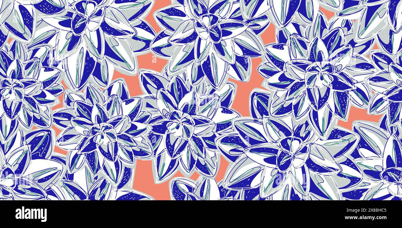 Vector seamless overlapping pattern Stock Vector Image & Art - Alamy