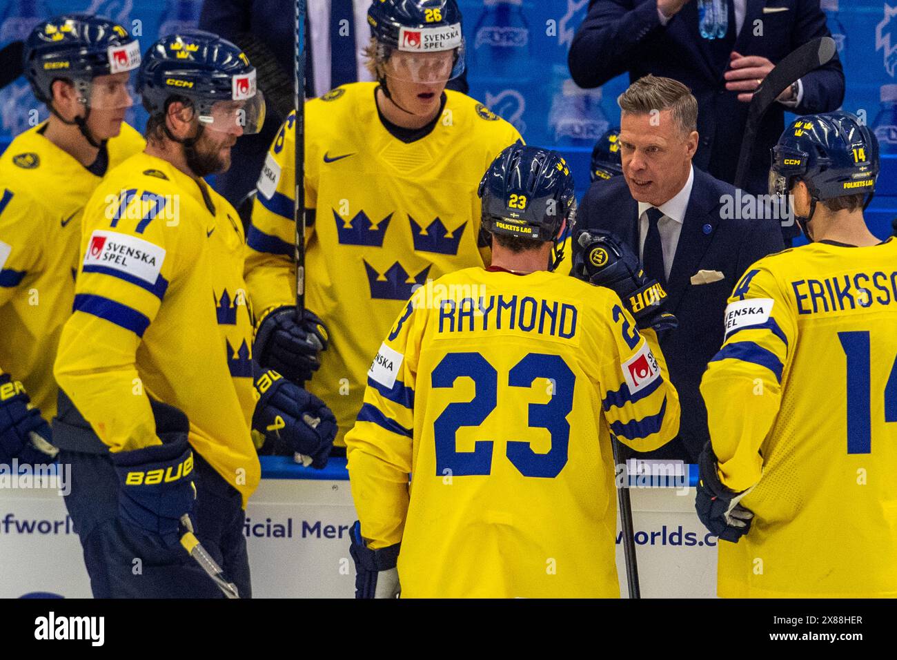Ostrava, Czech Republic. 23rd May, 2024. Sweden vs Finland quarter ...