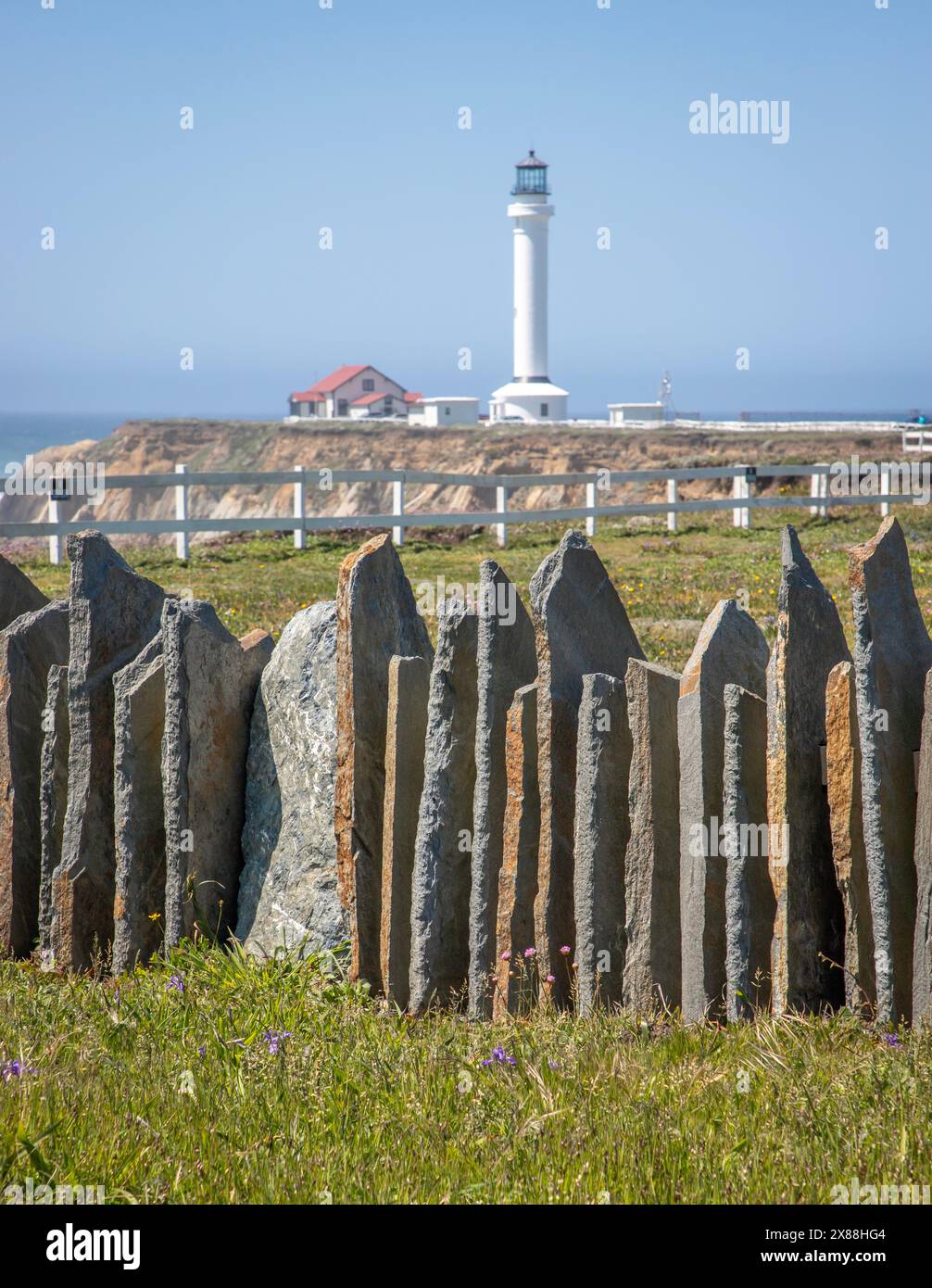 The Point Arena Lighthouse is a 154-year-old lighthouse on the coast in ...