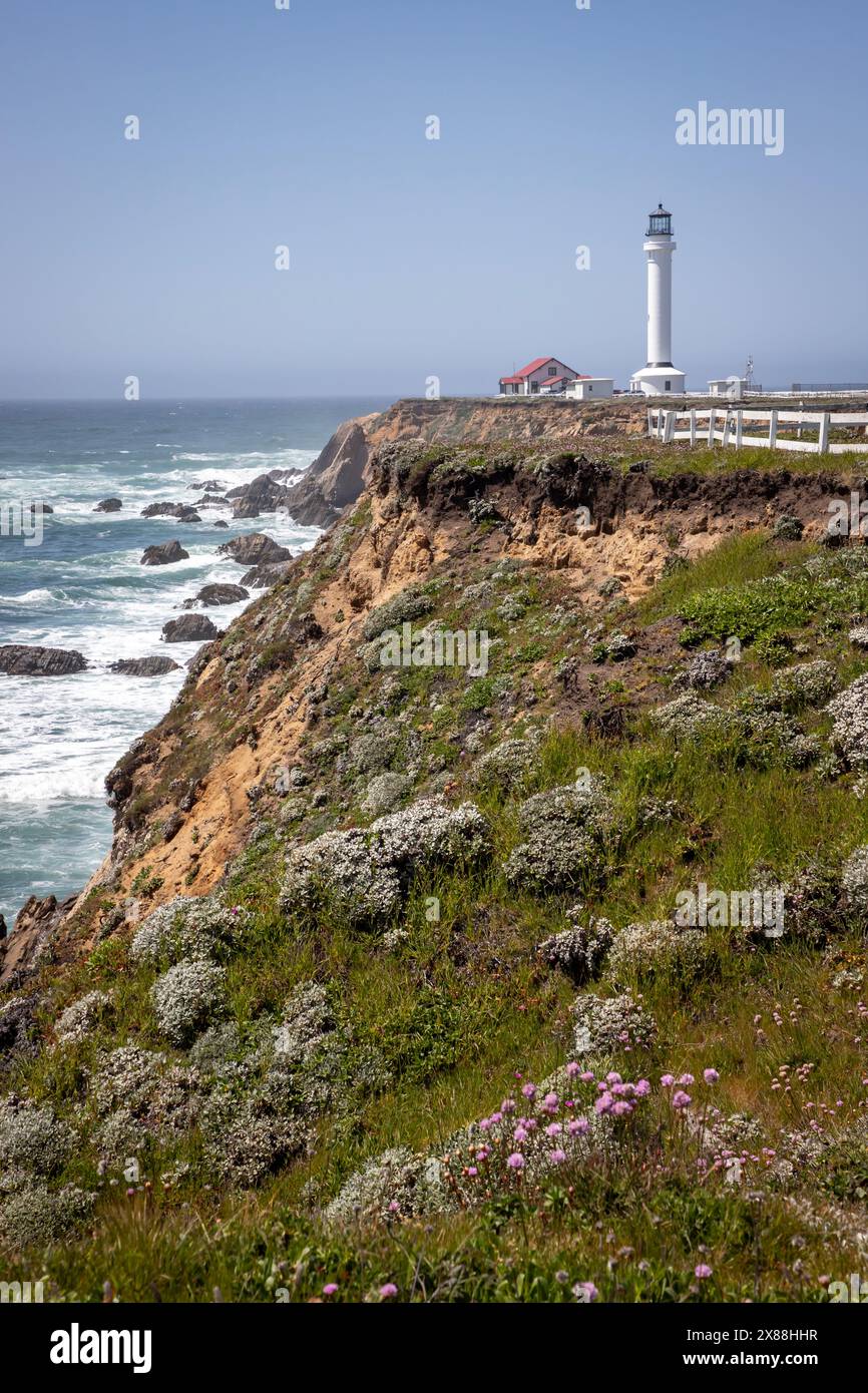 The Point Arena Lighthouse is a 154-year-old lighthouse on the coast in ...