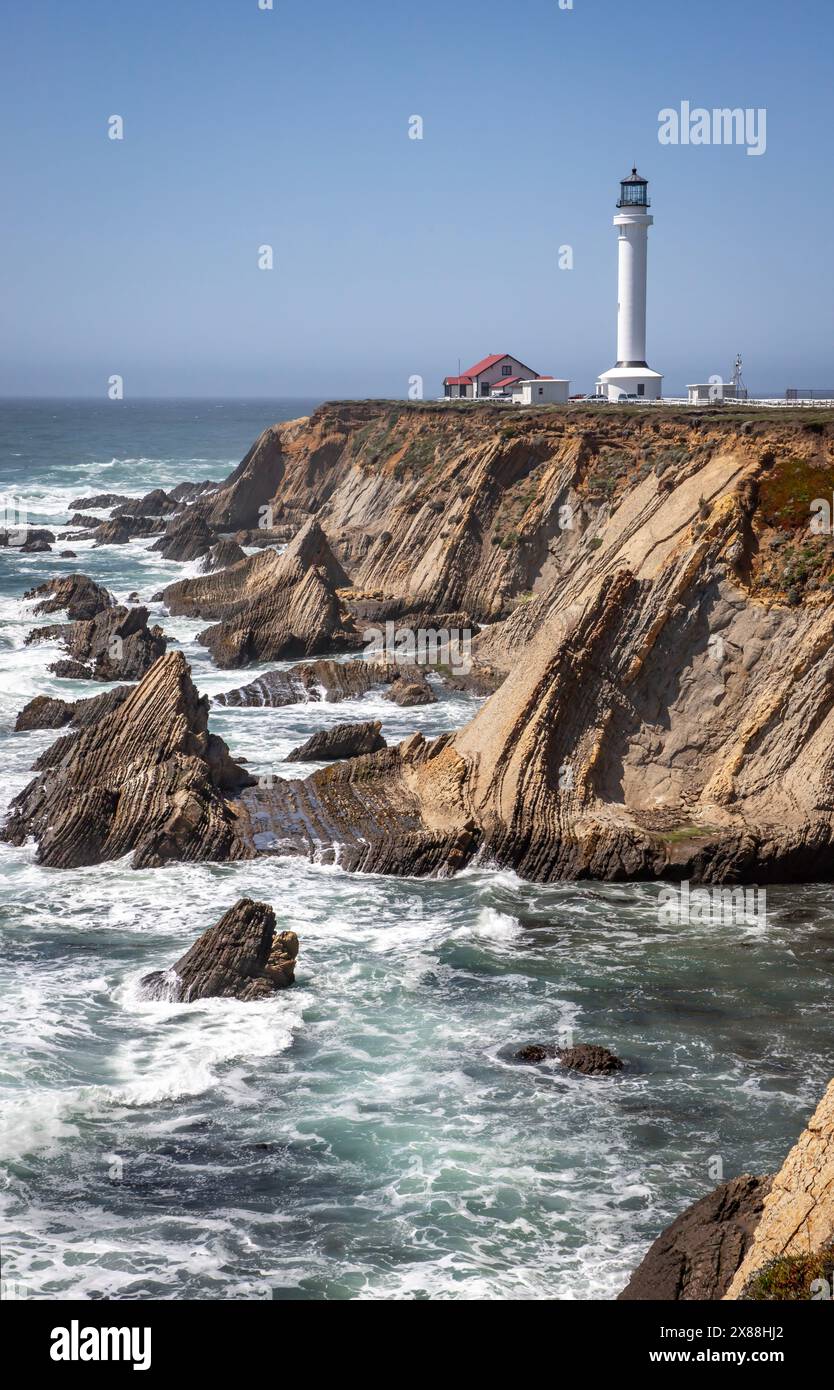 The Point Arena Lighthouse is a 154-year-old lighthouse on the coast in ...