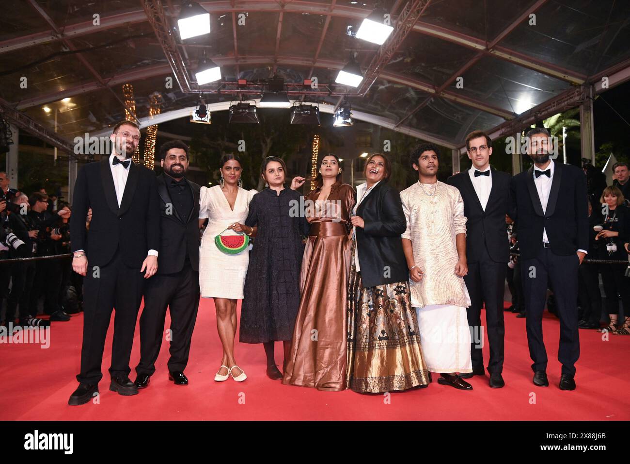 Cannes, France. 23rd May, 2024. Kani Kusruti, Divya Prabha, Ranabir Das ...
