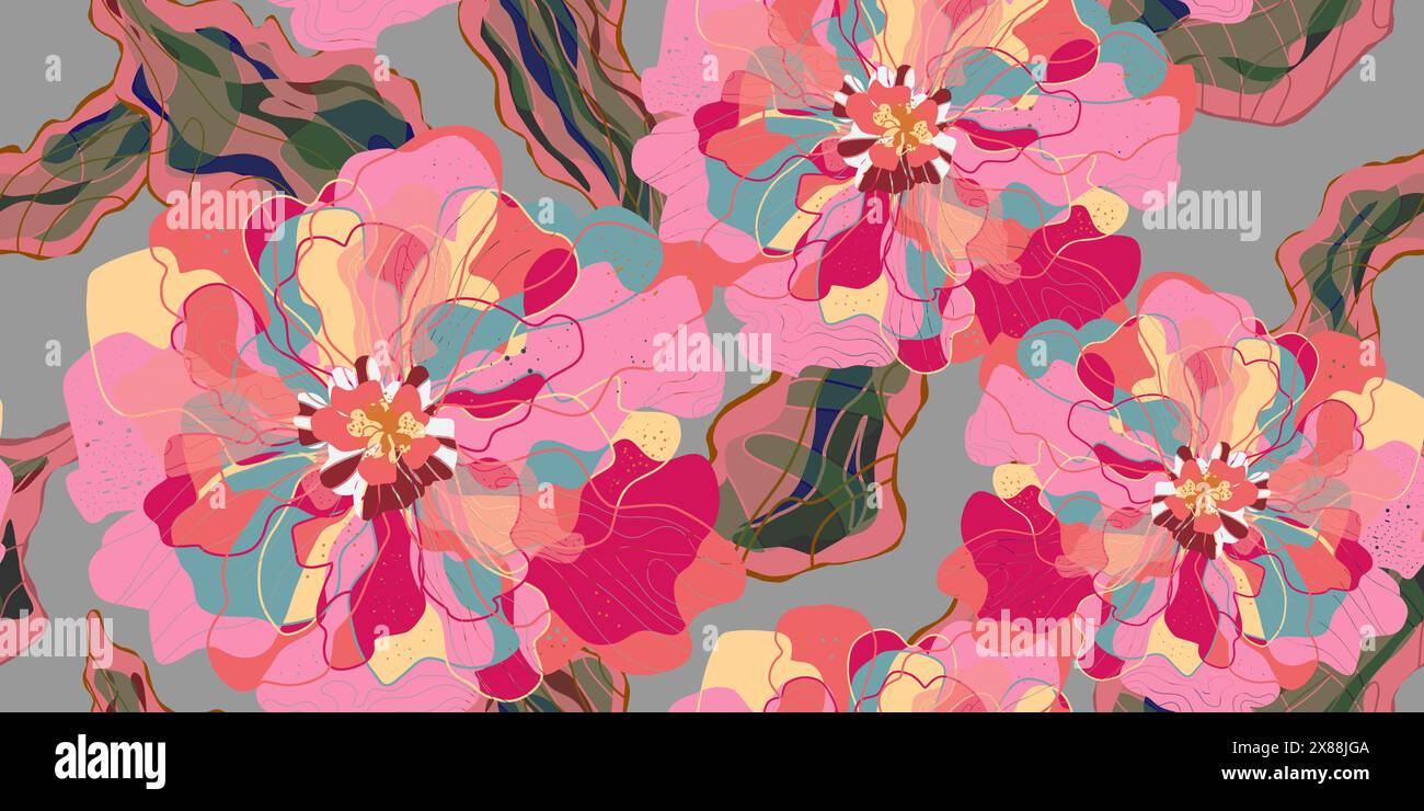 Vector seamless overlapping pattern Stock Vector Image & Art - Alamy
