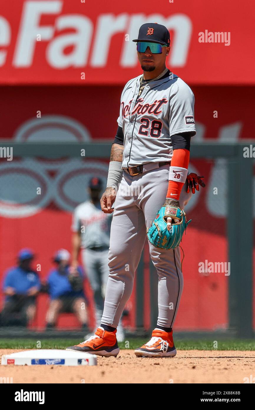 Kansas City, MO, USA. 22nd May, 2024. Detroit Tigers shortstop Javier ...