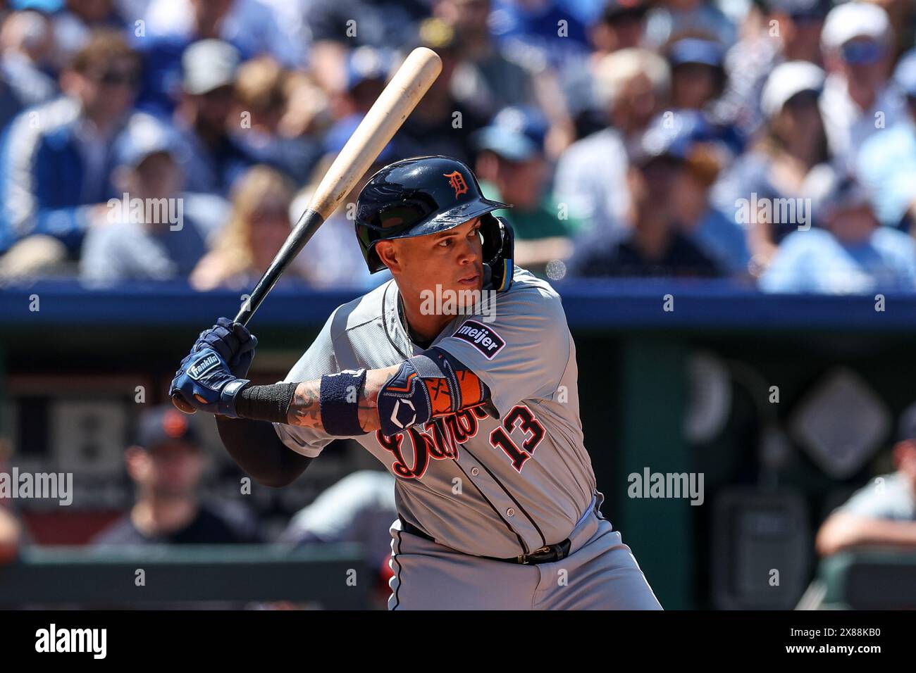 Kansas City, MO, USA. 22nd May, 2024. Detroit Tigers third baseman Gio ...