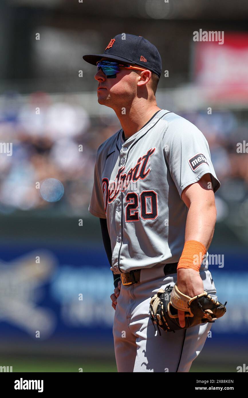 Kansas City, MO, USA. 22nd May, 2024. Detroit Tigers first baseman ...