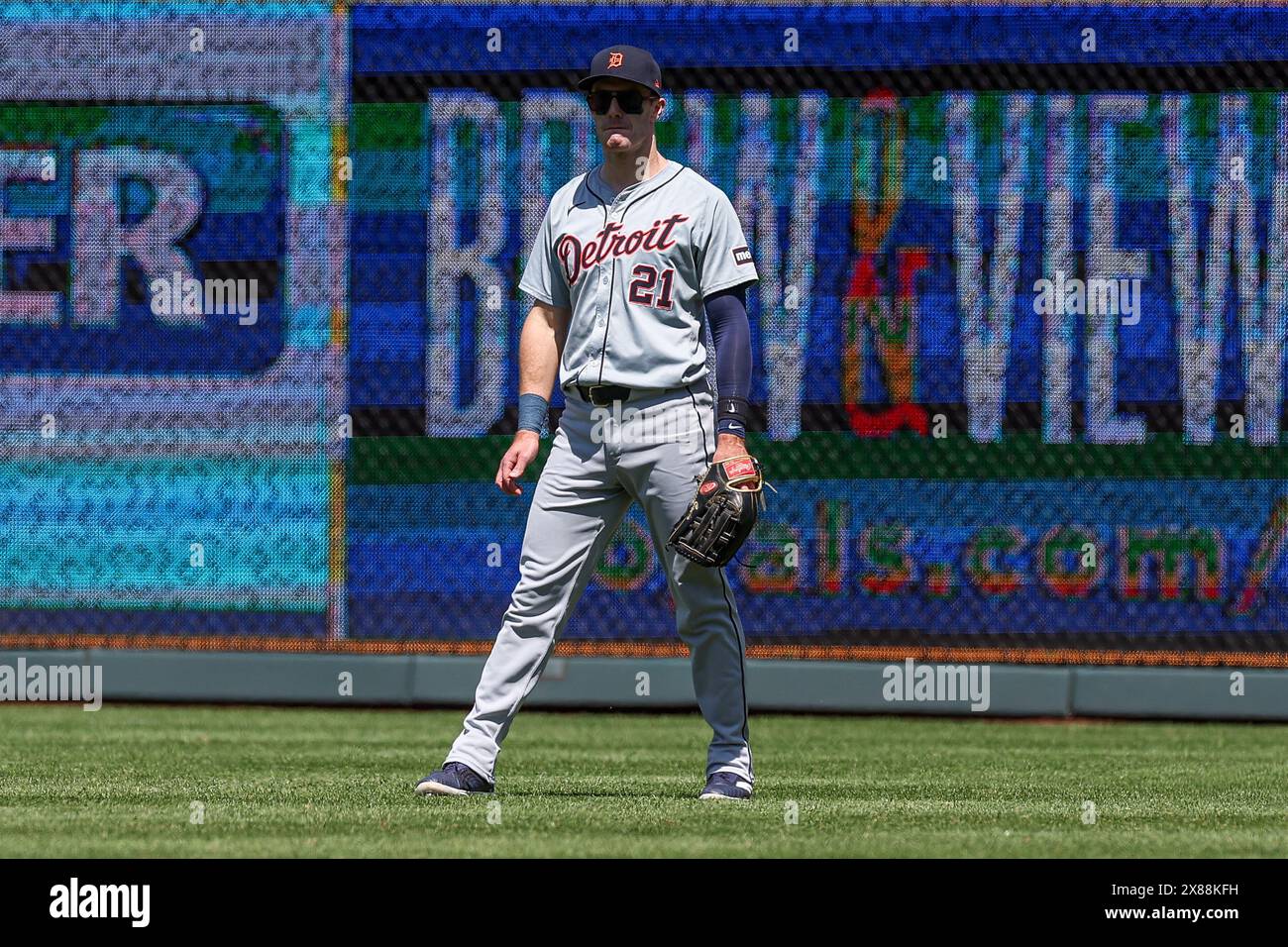 Kansas City, MO, USA. 22nd May, 2024. Detroit Tigers outfielder Mark ...