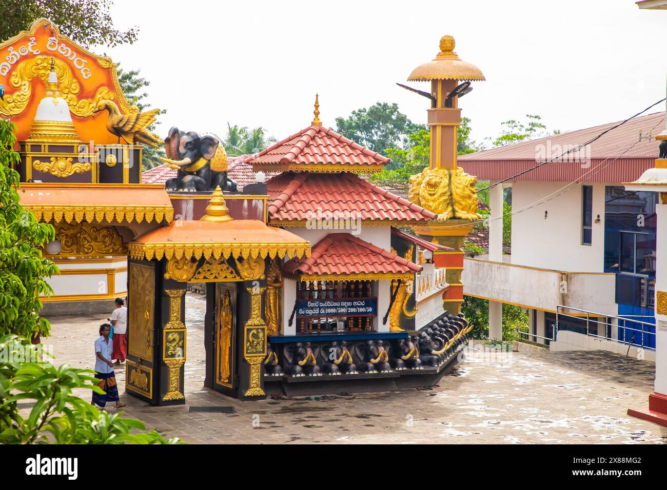 Aluthgama, Sri Lanka 07. 02. 2023 Statue in Kande Viharaya Temple in ...