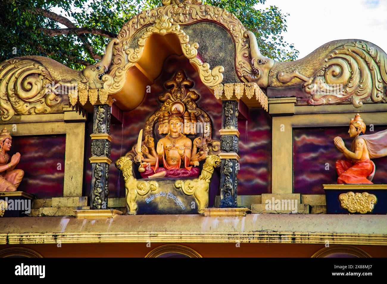Aluthgama, Sri Lanka 07. 02. 2023 Statue in Kande Viharaya Temple in ...