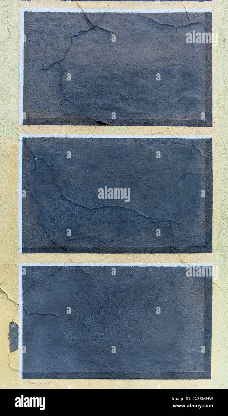 figured patterns on the walls, fake windows 3 Stock Photo - Alamy