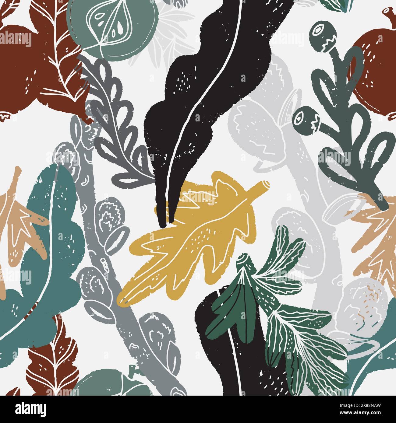 Vector seamless overlapping pattern Stock Vector Image & Art - Alamy