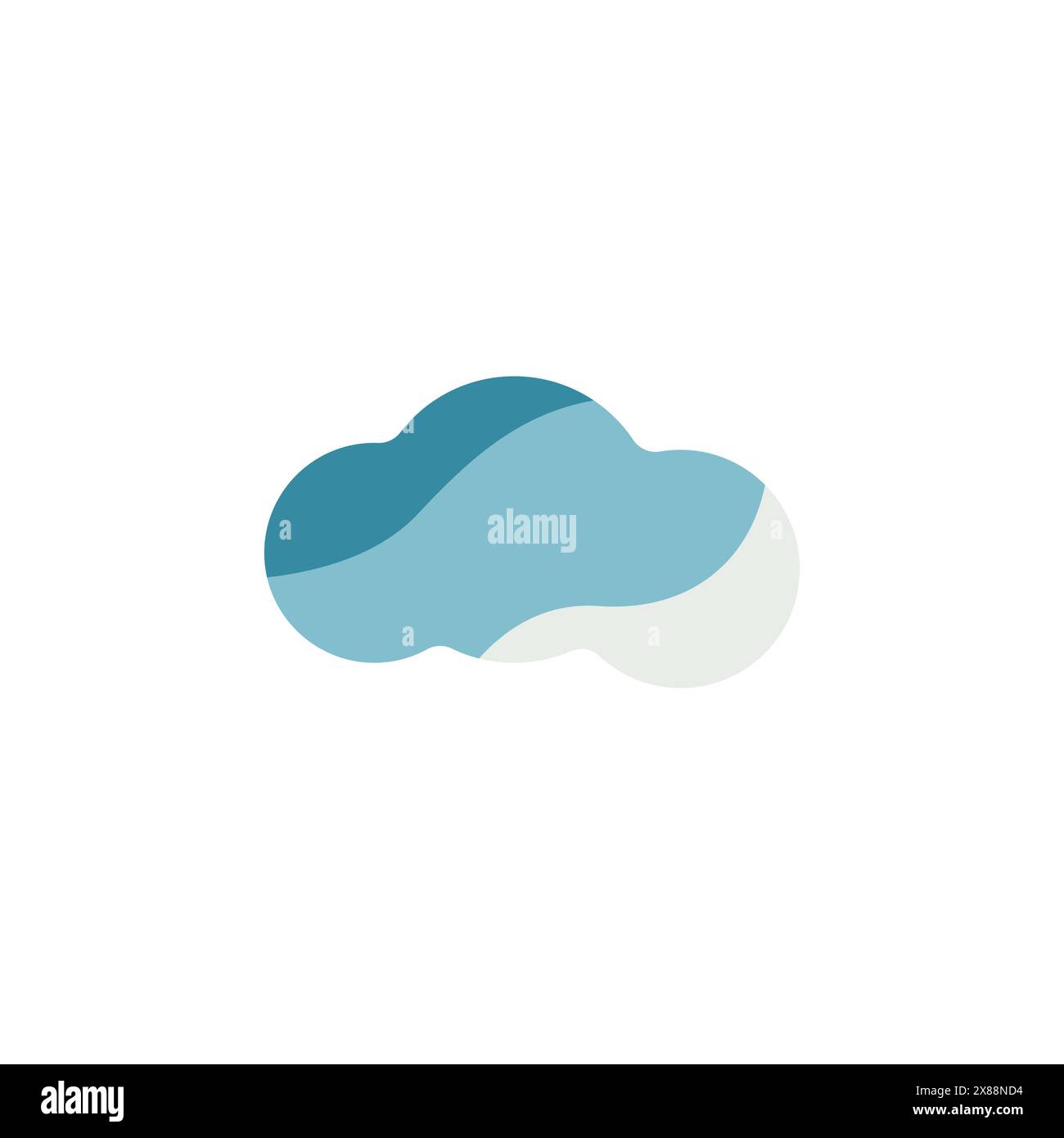 Stylish Colored Cloud Logo For Cloud Storage Vector Cloud File