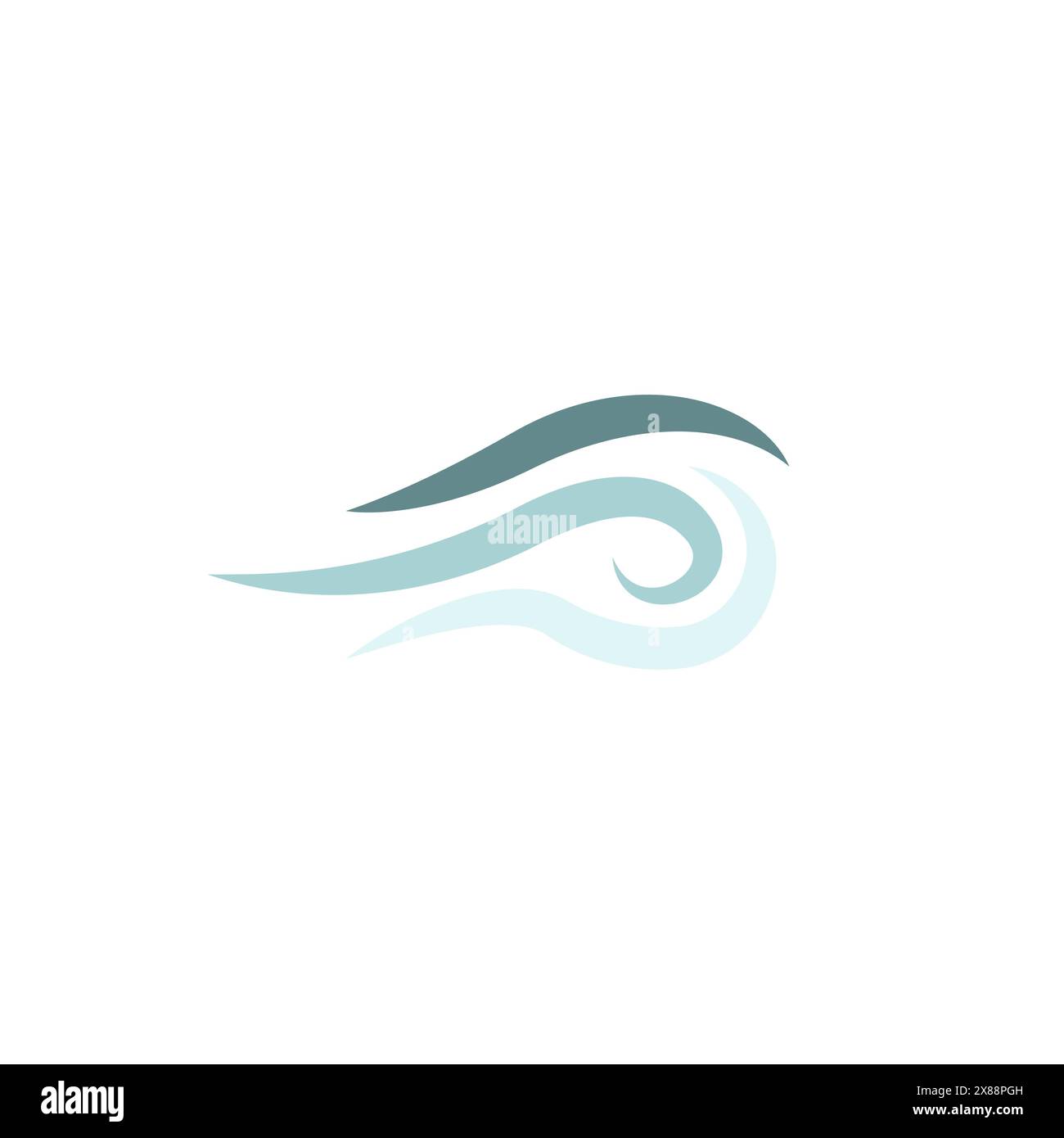 Light gust of wind vector. Abstract wind direction vector icon. Vector ...