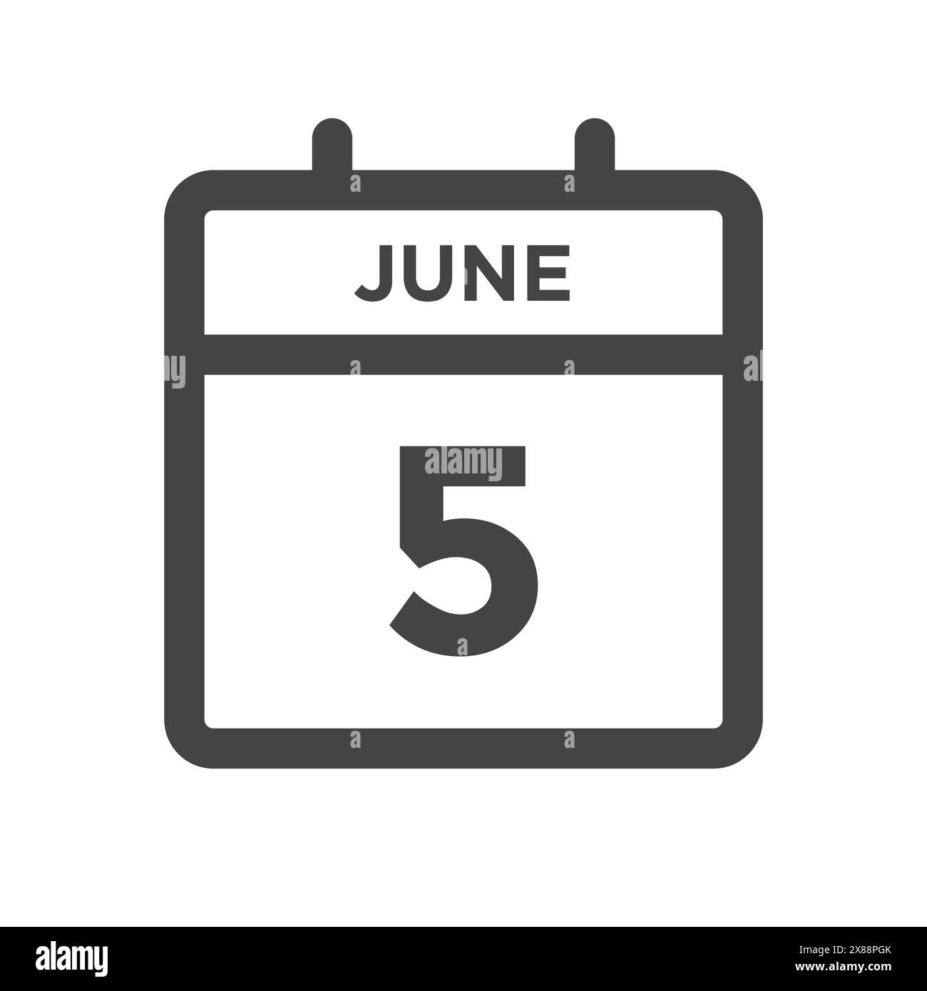 June 5 Calendar Day or Calender Date for Deadline and Appointment Stock ...