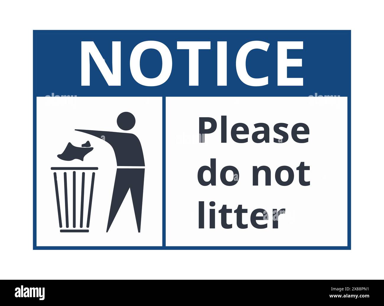 Warning notice to not litter symbol Stock Vector Image & Art - Alamy