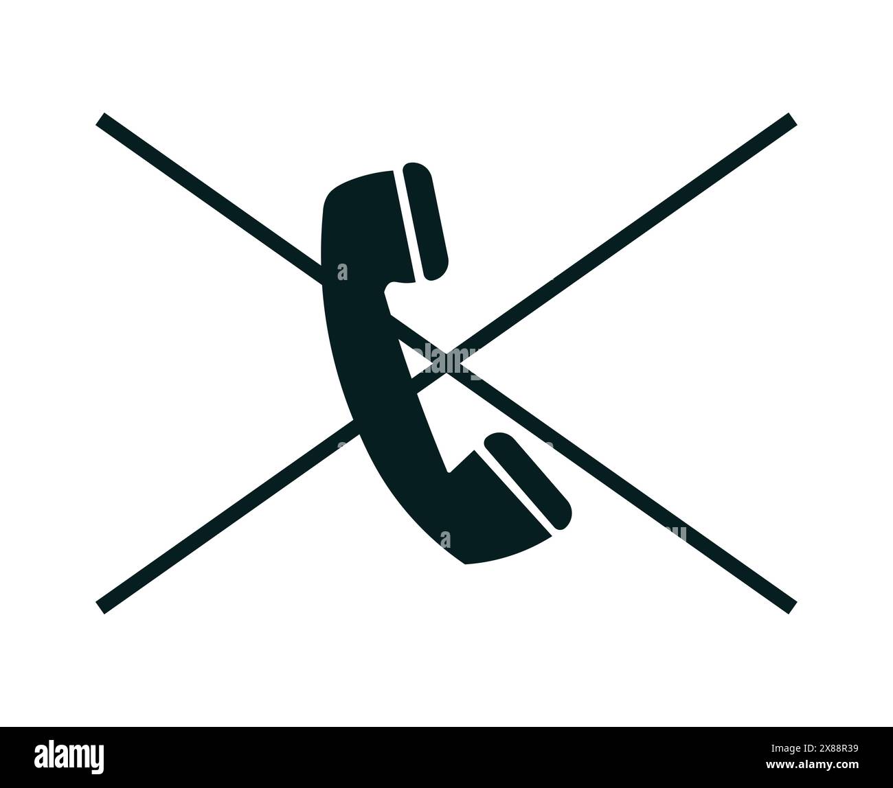Telephone disconnected symbol. Vector illustration Stock Vector Image ...