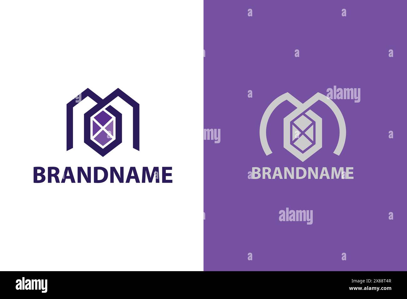 Gemstone logo with the design concept of the letter M. Suitable for ...