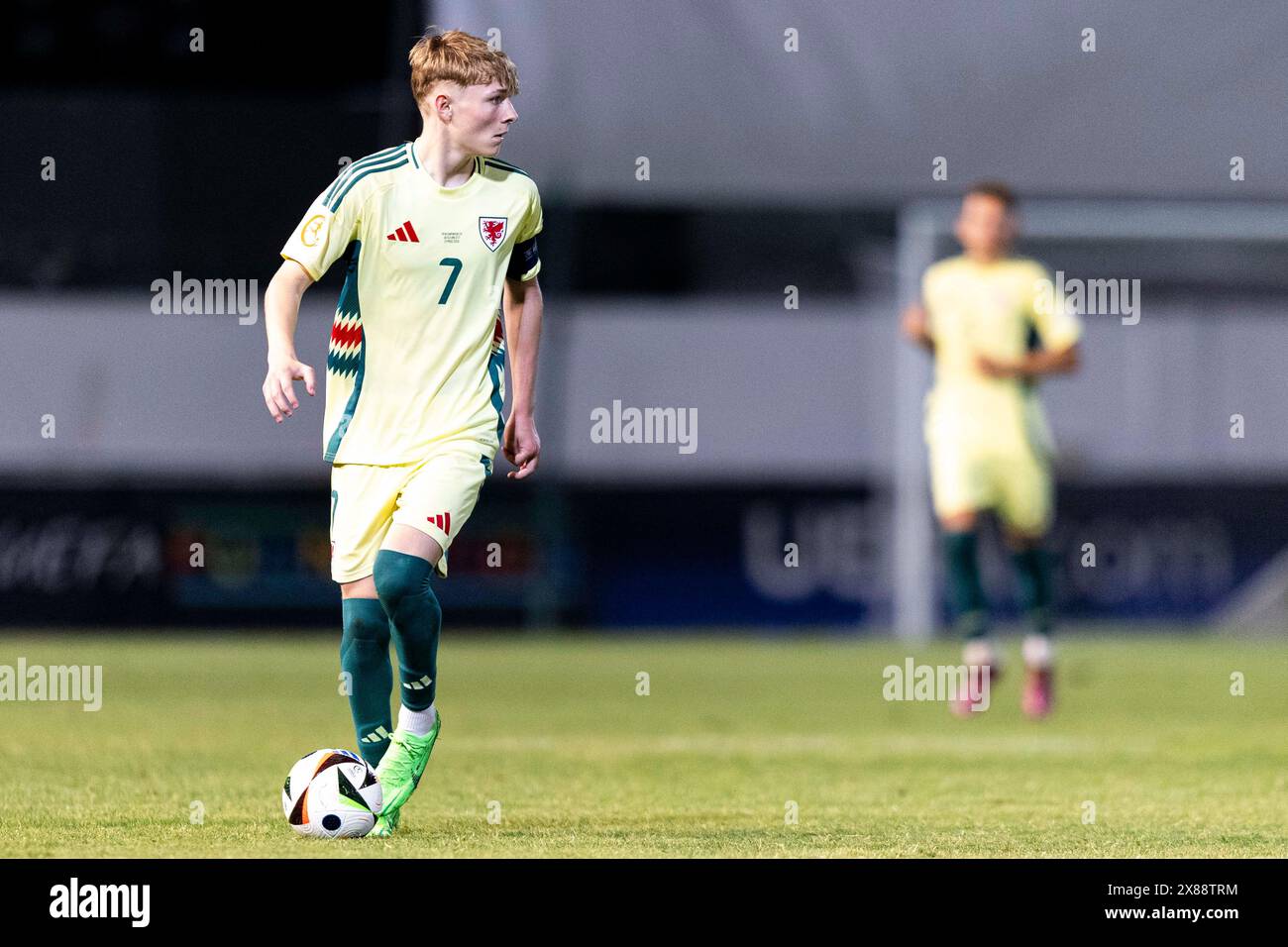 LARNACA, CYPRUS - 23RD MAY 2024: Oliver Bostock in action. Cymru u17 v ...