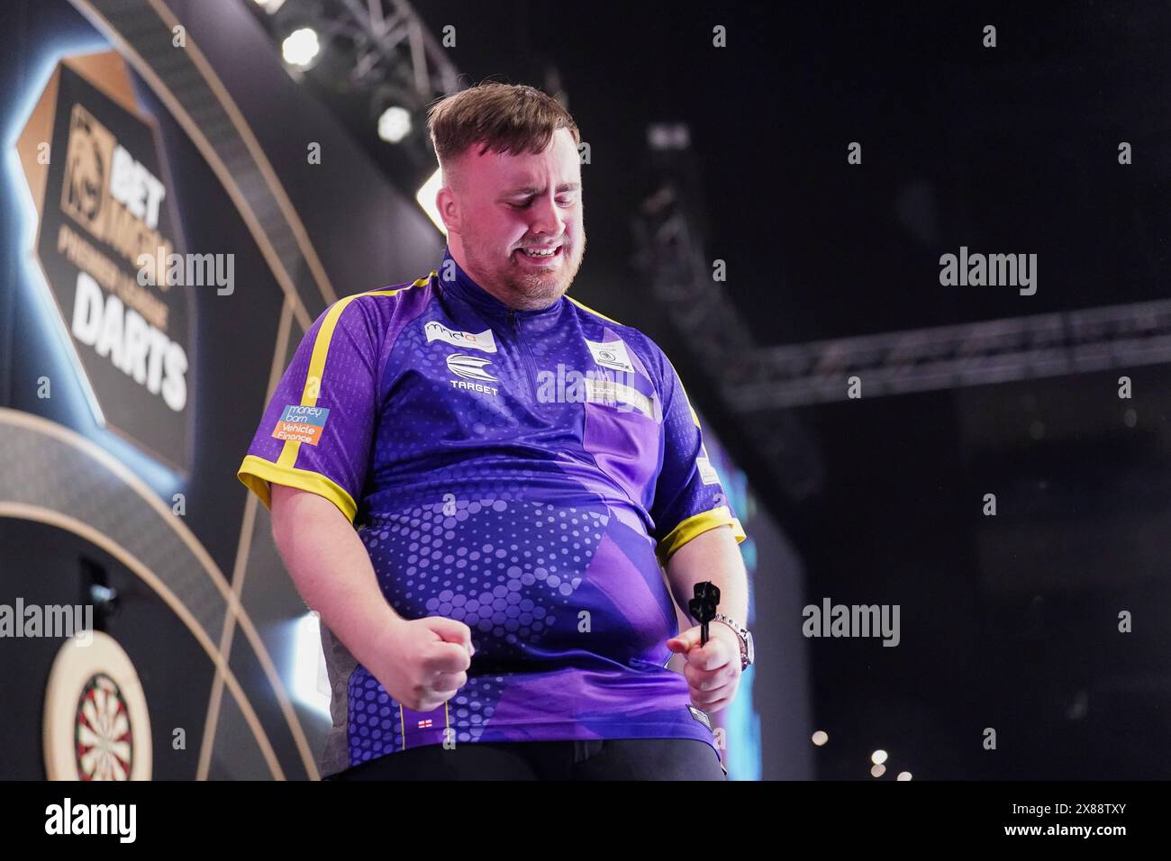 London, UK. 23rd May, 2024. Luke Littler wins during the 2024 BetMGM ...
