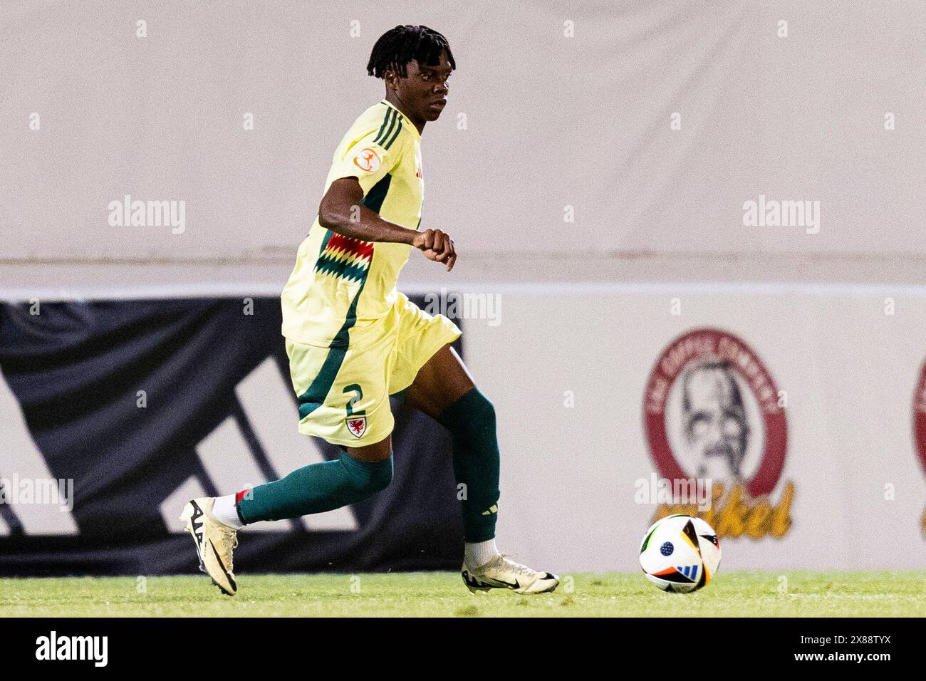 LARNACA, CYPRUS - 23RD MAY 2024: Ronan Kpakio in action. Cymru u17 v ...