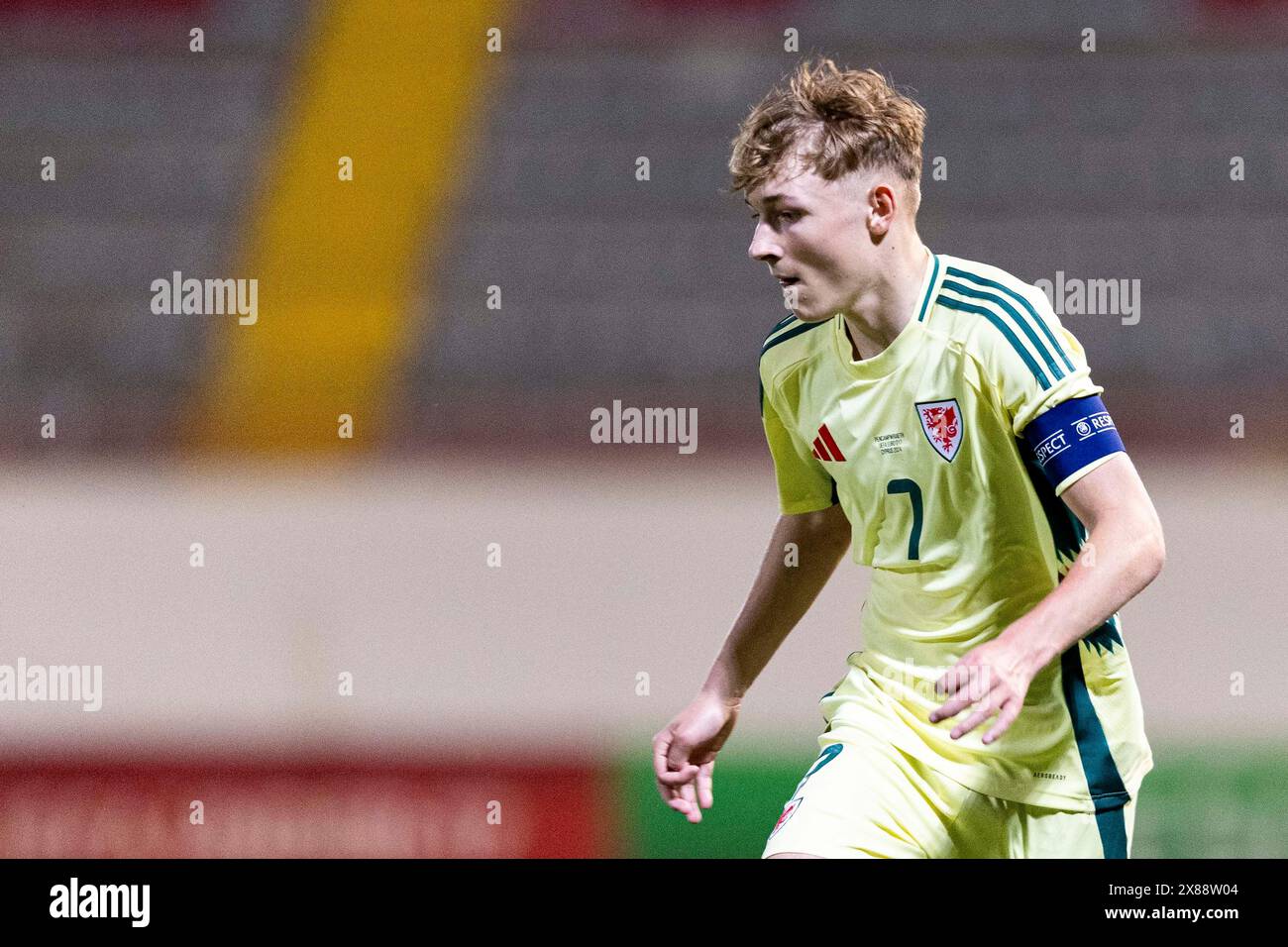 LARNACA, CYPRUS - 23RD MAY 2024: Oliver Bostock in action. Cymru u17 v ...