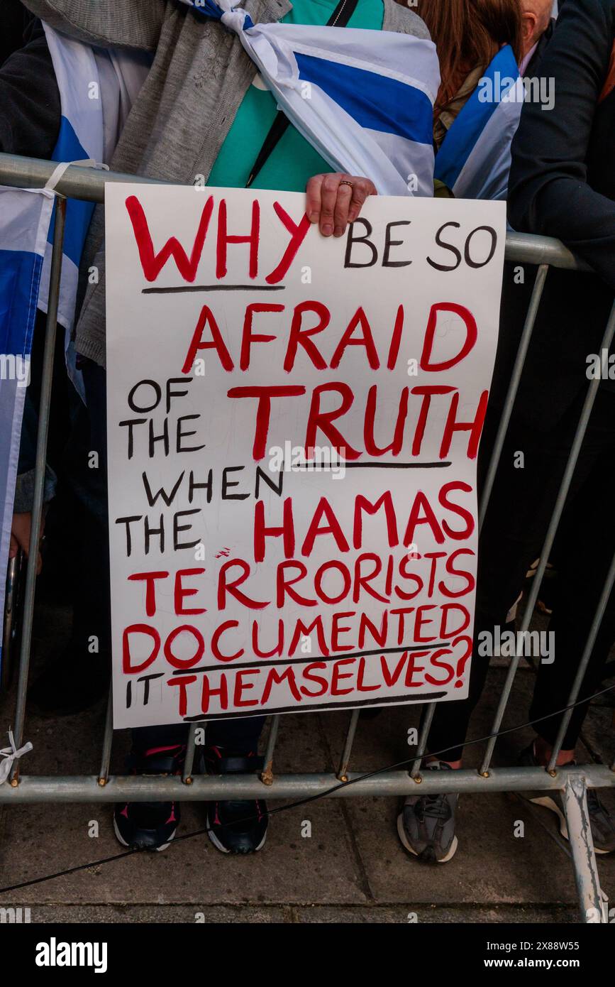 Phoenix Cinema, London, UK. 23rd May 2024. Pro-Israel supporters and ...