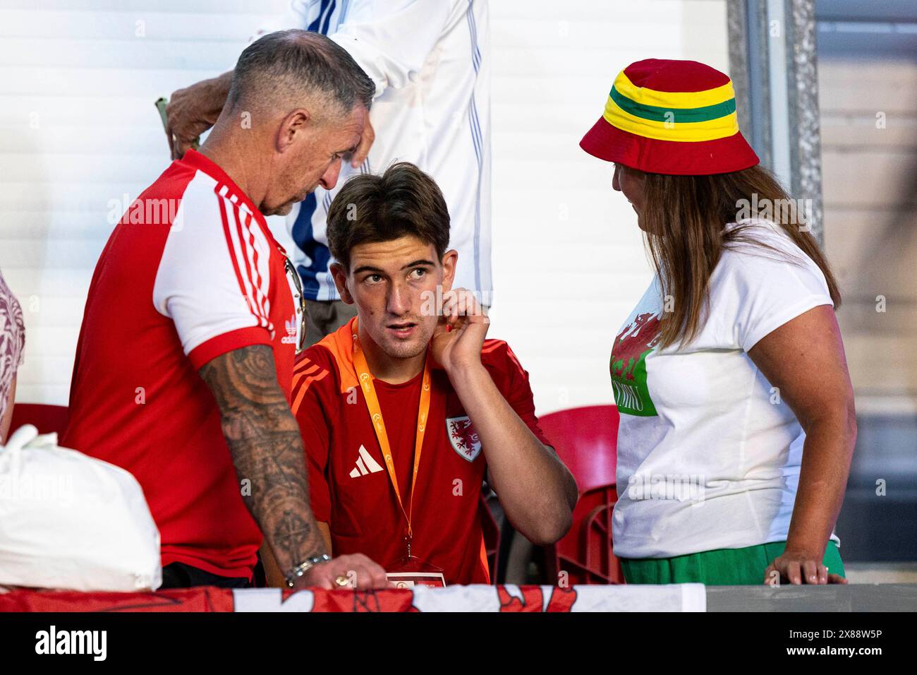 LARNACA, CYPRUS - 23RD MAY 2024: Brogan Popham at full time. Cymru u17 ...