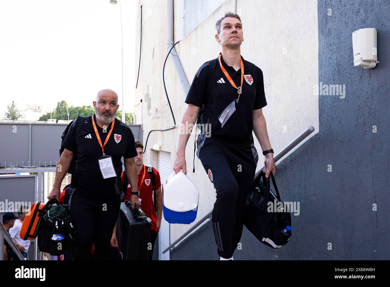 LARNACA, CYPRUS - 23RD MAY 2024: Doctor Aboul Shaheir & Physio Ritson ...