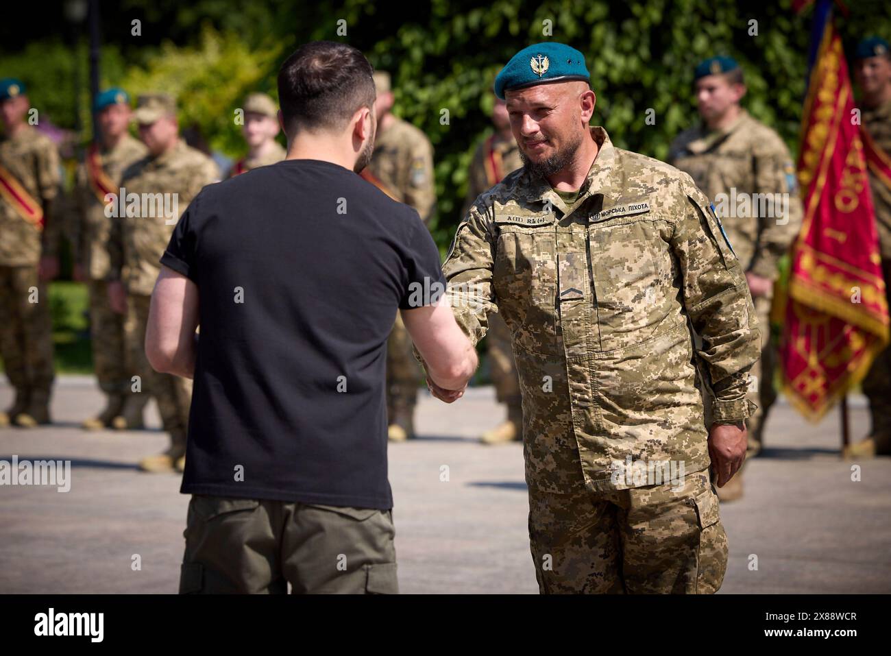 Kiev, Ukraine. 23rd May, 2024. Ukrainian President Volodymyr Zelenskyy ...