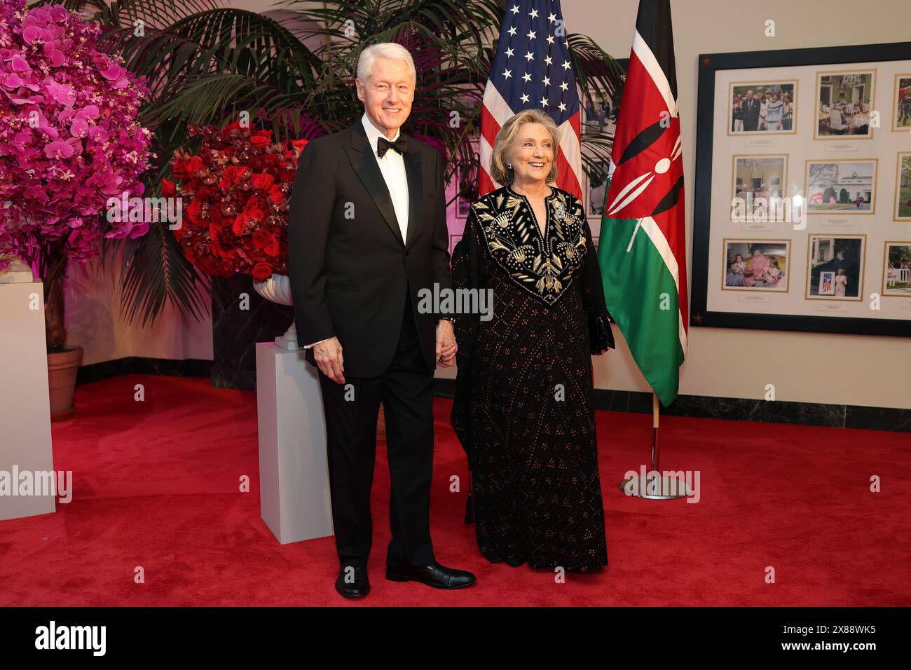Former US President Bill Clinton, left, and Hillary Clinton, former US ...