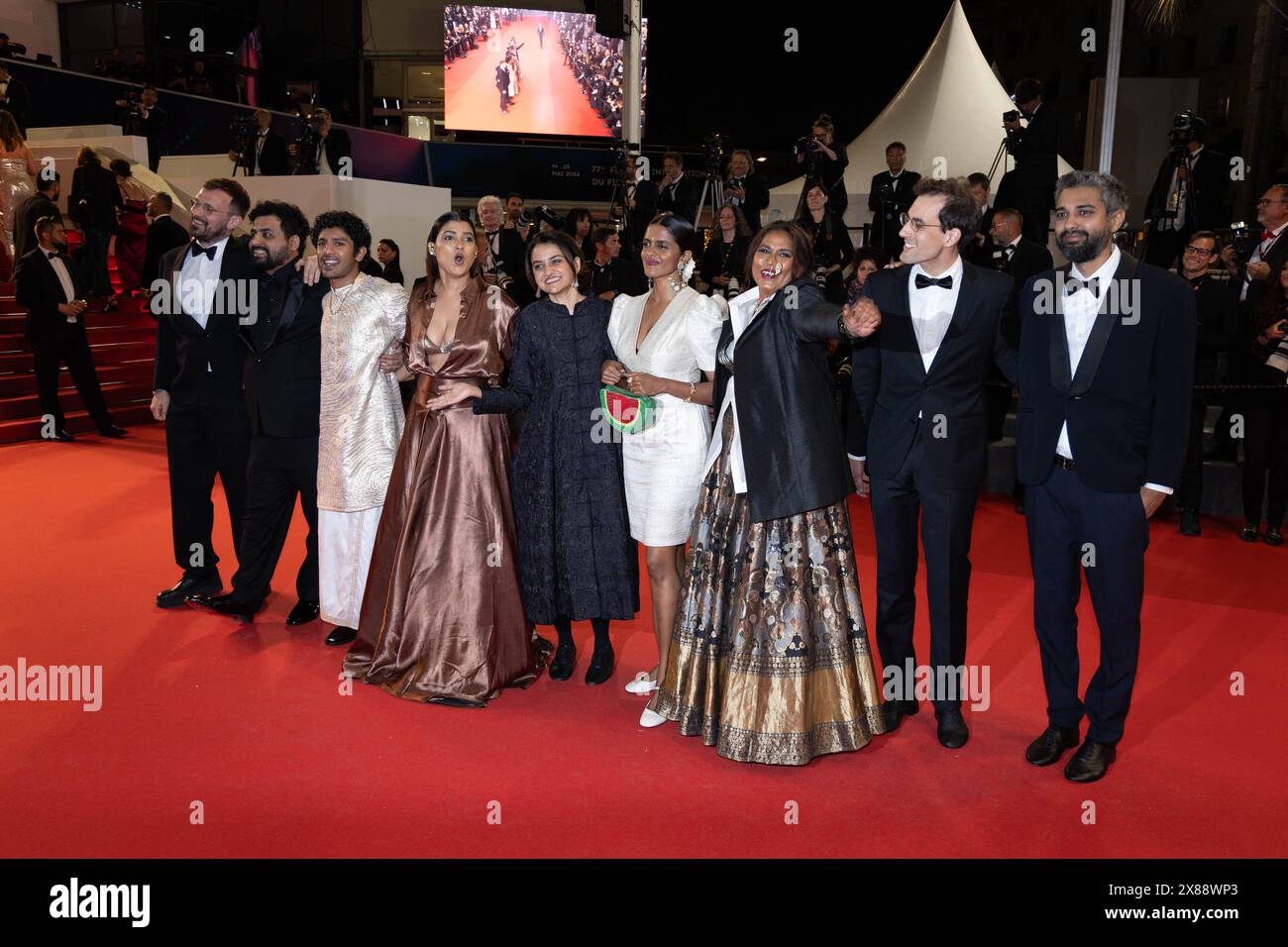 Cannes, France. 23rd May, 2024. Hridhu Haroon, Julien Graff, Chhaya ...