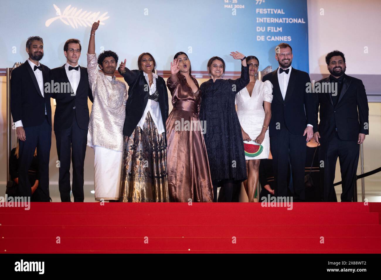 Cannes, France. 23rd May, 2024. Ranabir Das, Julien Graff, Hridhu ...