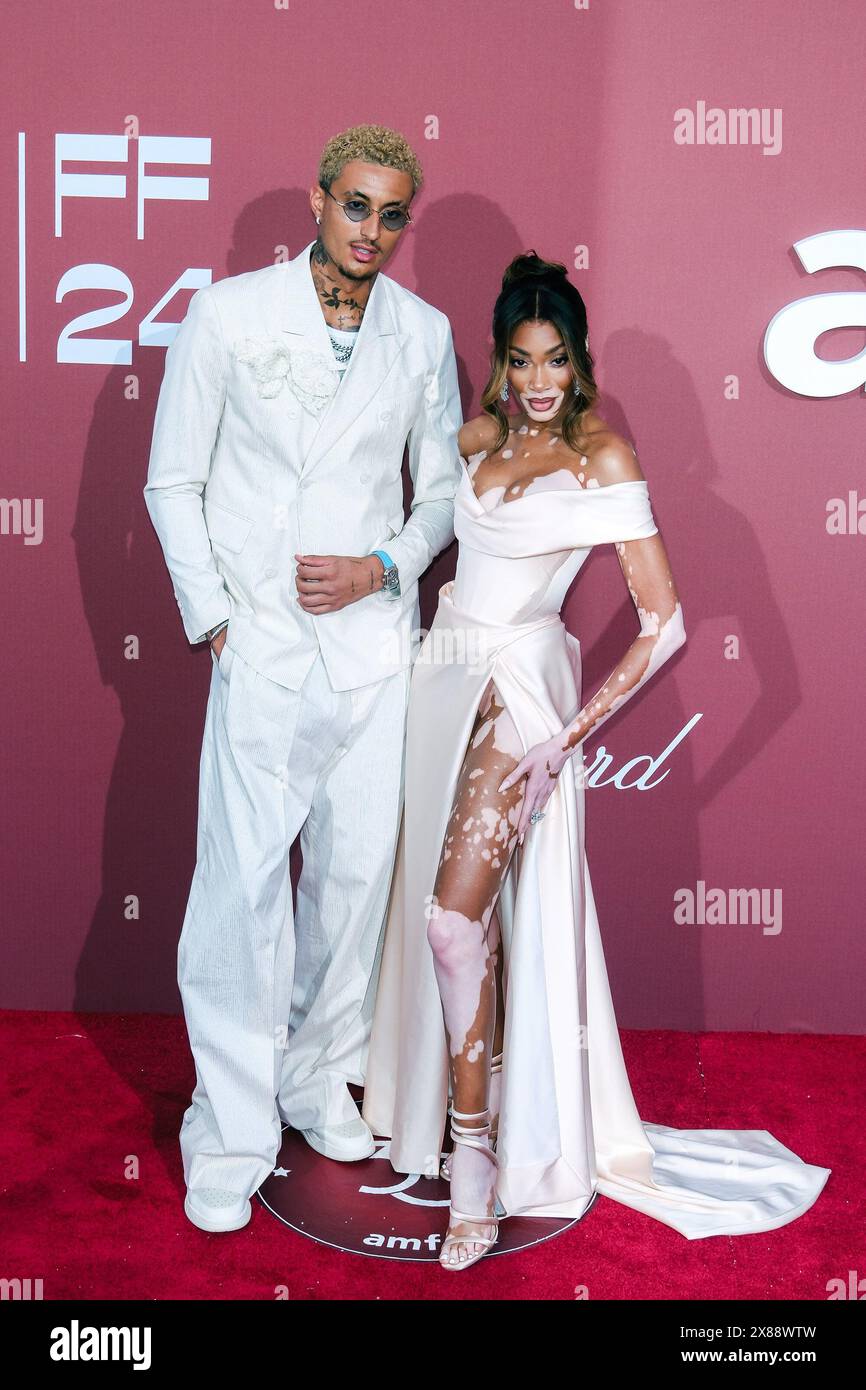Antibes, France. 23 May 2024. Kyle Kuzma and Winnie Harlow poses on the ...