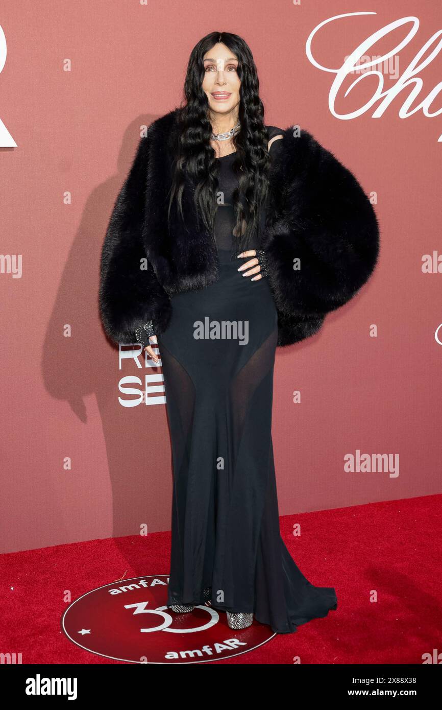 Cher attends the amfAR Cannes Gala 2024 during the 77th Annual Cannes ...
