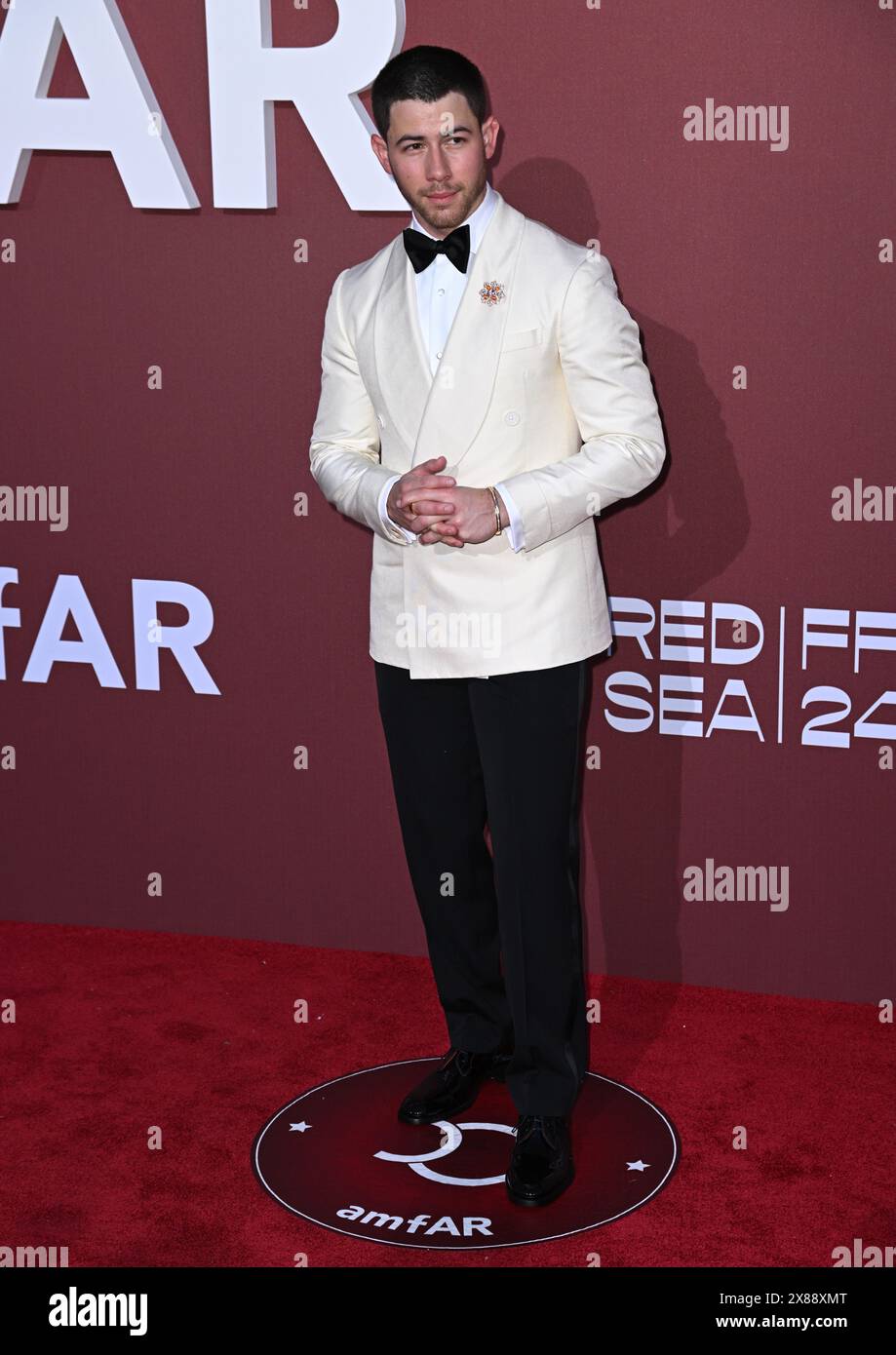 Cannes, France. May 23rd, 2024. Nick Jonas arriving at the 2024 amfAR ...
