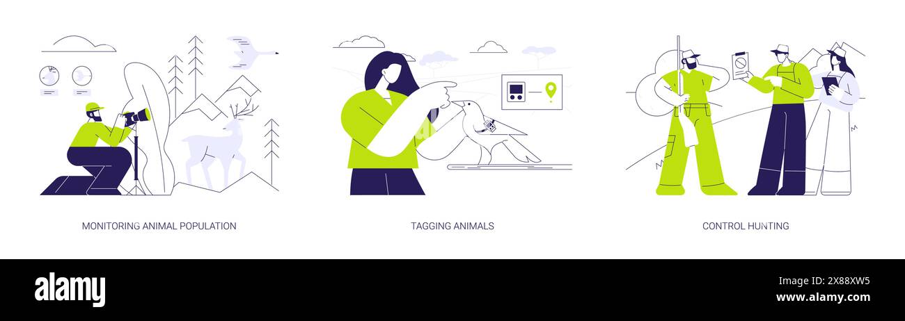 Wildlife biologist abstract concept vector illustrations Stock Vector ...