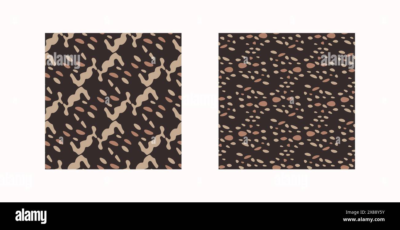 Tribal ethnic camouflage abstract pattern set design in fall color ...