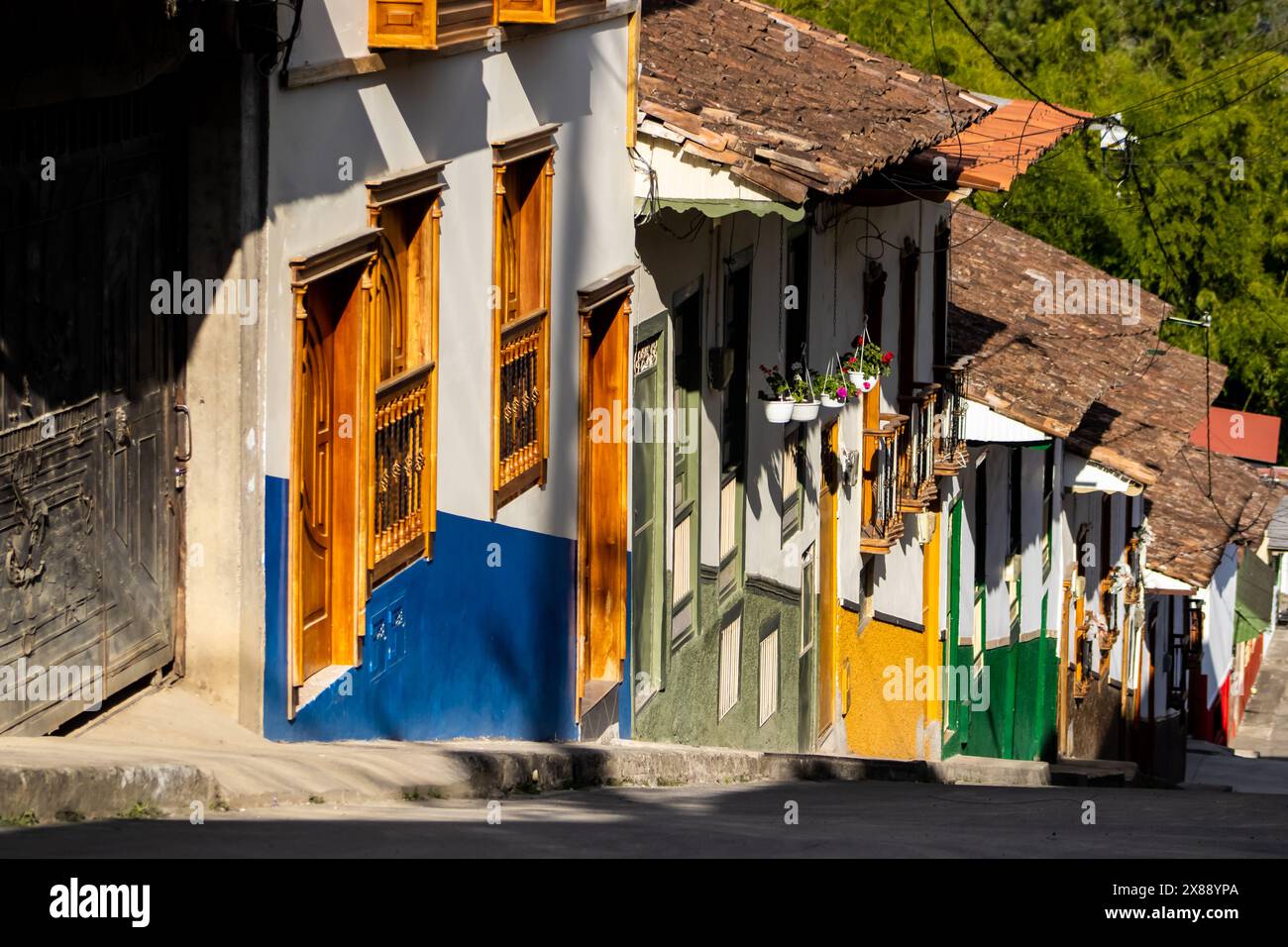 SALAMINA, COLOMBIA - JANUARY 14, 2024: Beautiful streets at the ...