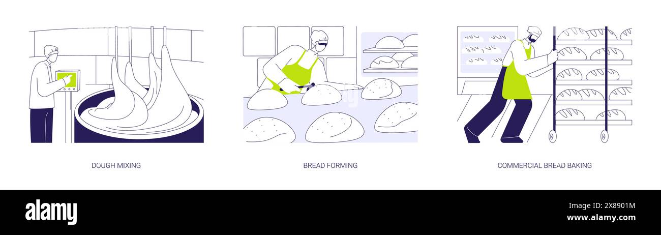 Bread baking abstract concept vector illustrations Stock Vector Image ...