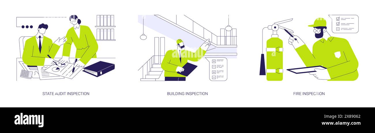 Business inspections abstract concept vector illustrations Stock Vector ...