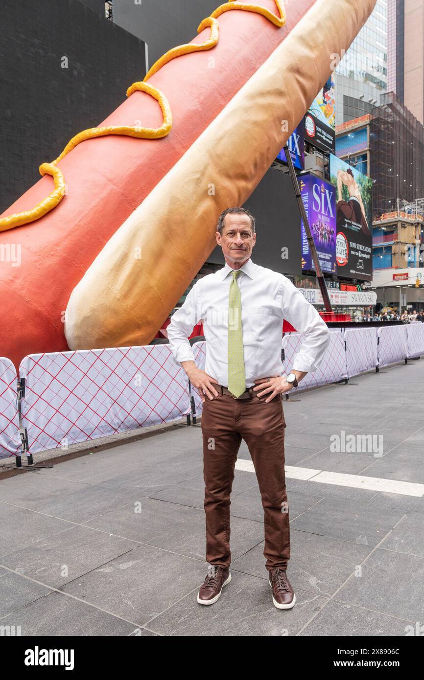 New York, USA. 23rd May, 2024. Former congressman Anthony Weiner seen ...