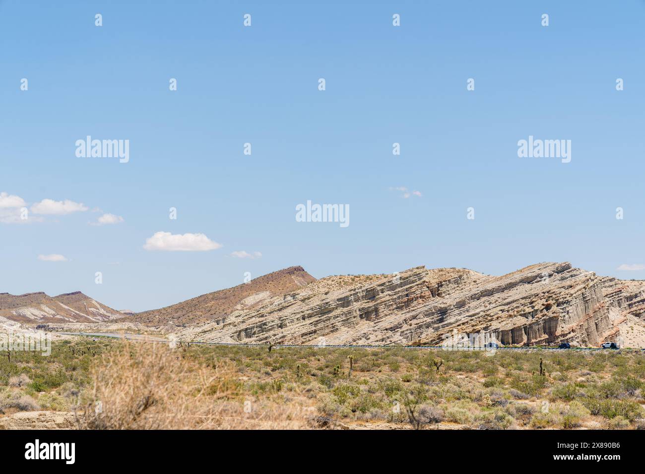 Angled rock formations Red Rock Canyon State Park in California Stock ...
