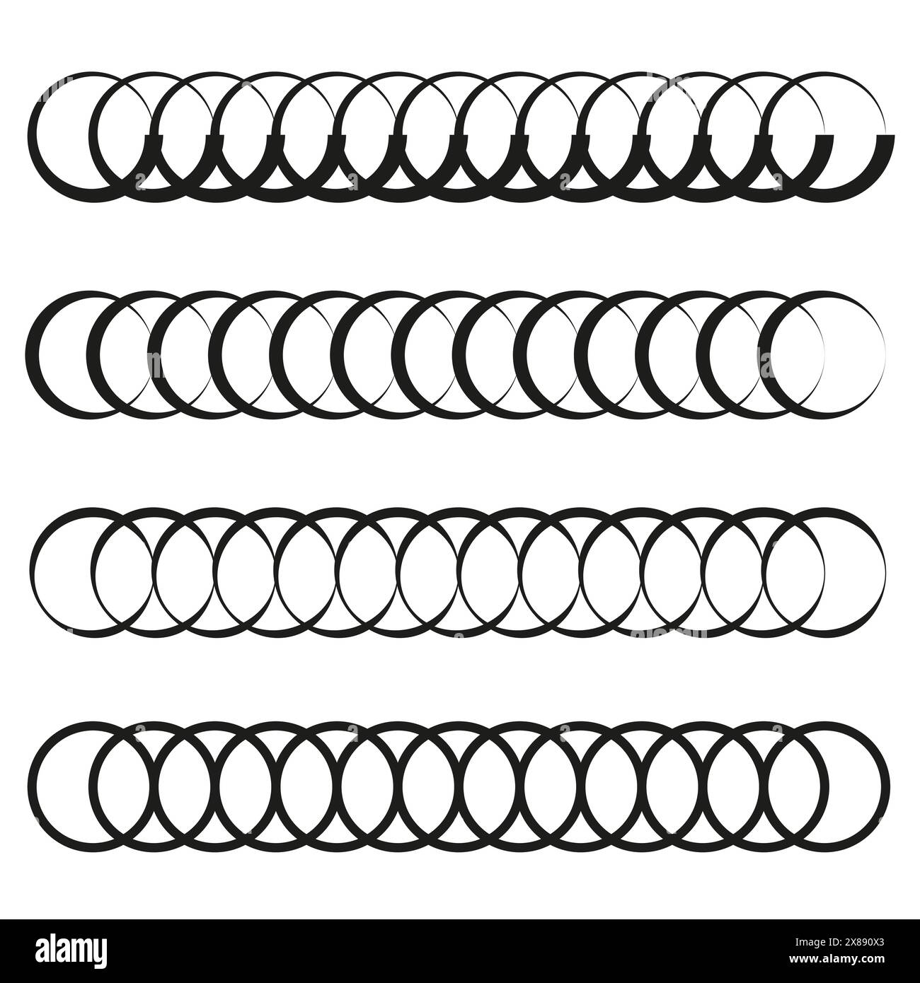 Repeating Circle Patterns Black And White Vector Design Geometric