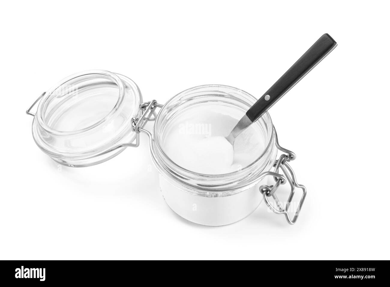 Spoon flour isolated on Black and White Stock Photos & Images - Alamy