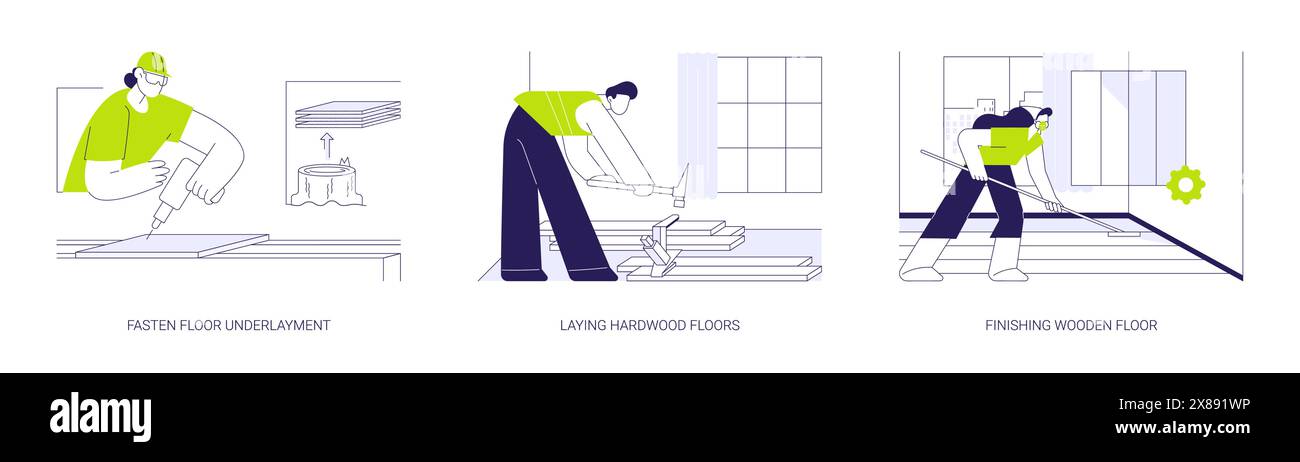 Hardwood flooring abstract concept vector illustrations Stock Vector ...