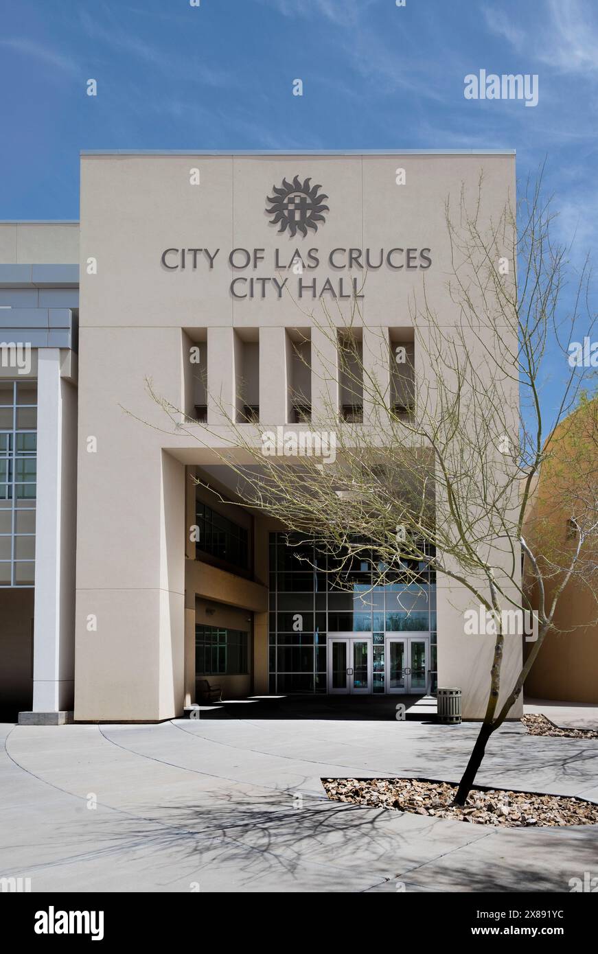 Modern City of Las Cruces City Hall building in Southern New Mexico ...