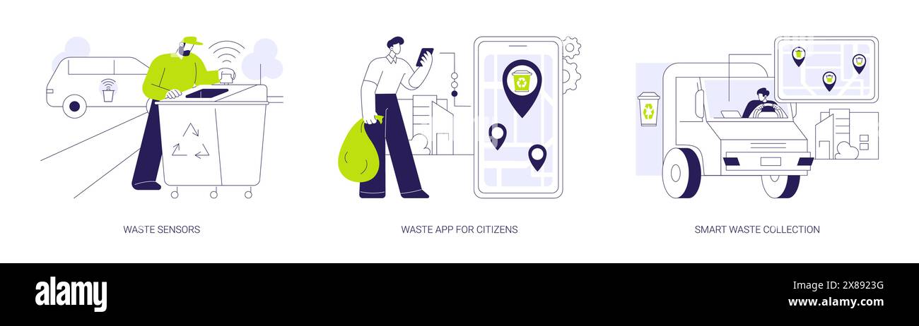 Street waste management Stock Vector Images - Alamy