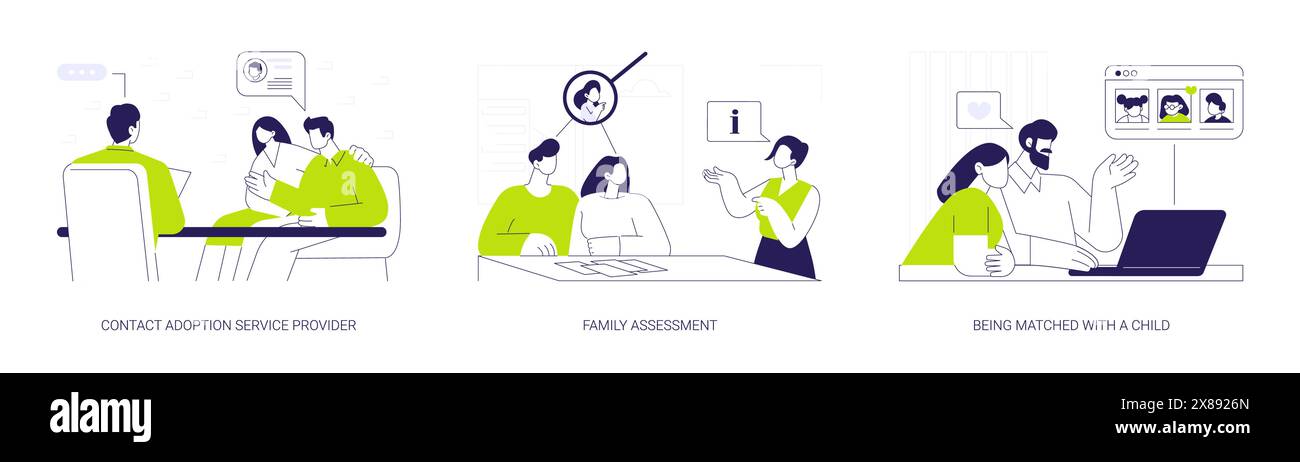 Child adoption abstract concept vector illustrations Stock Vector Image ...