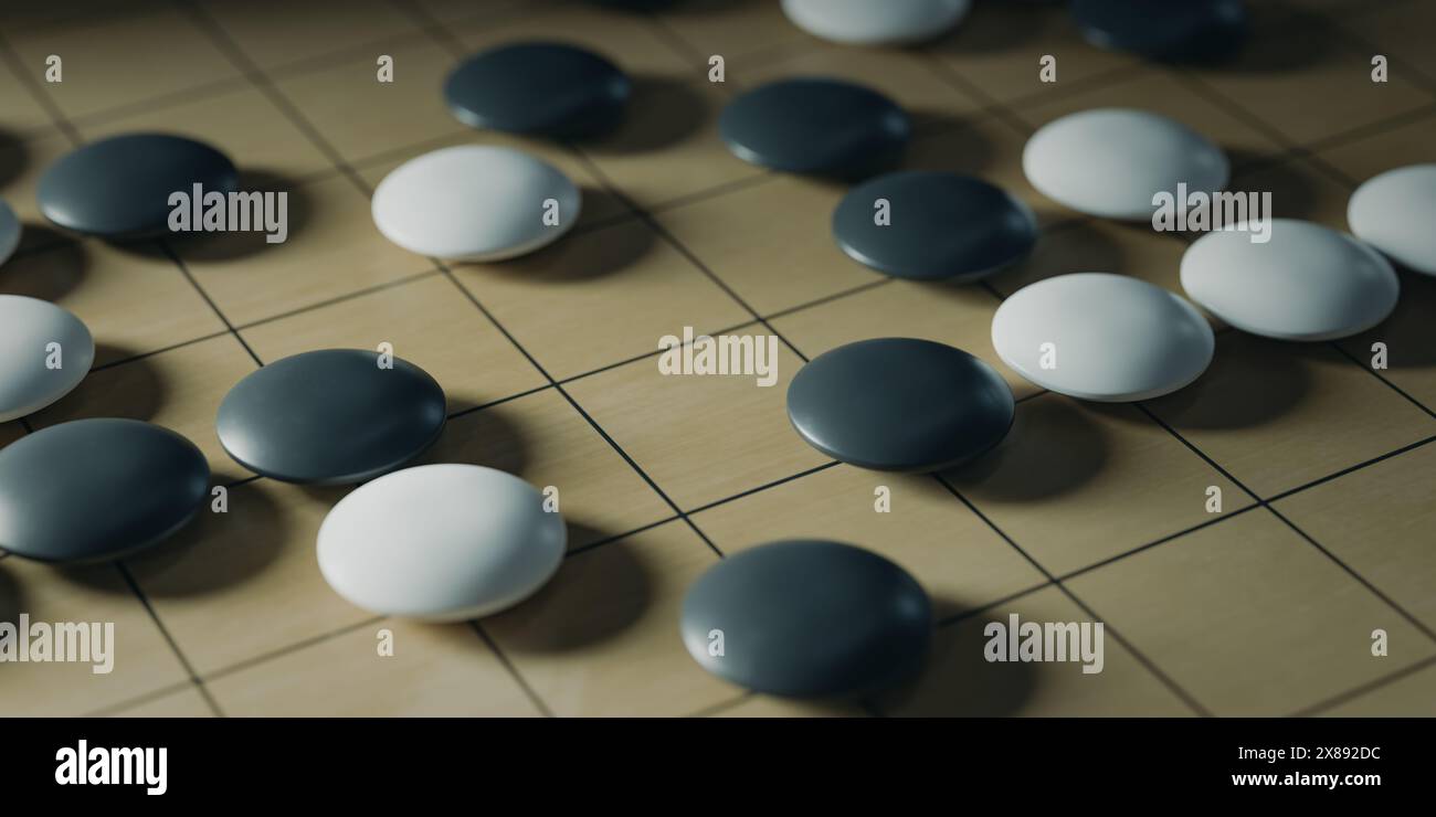 game of go concepts backgrounds. 3d rendering Stock Photo - Alamy