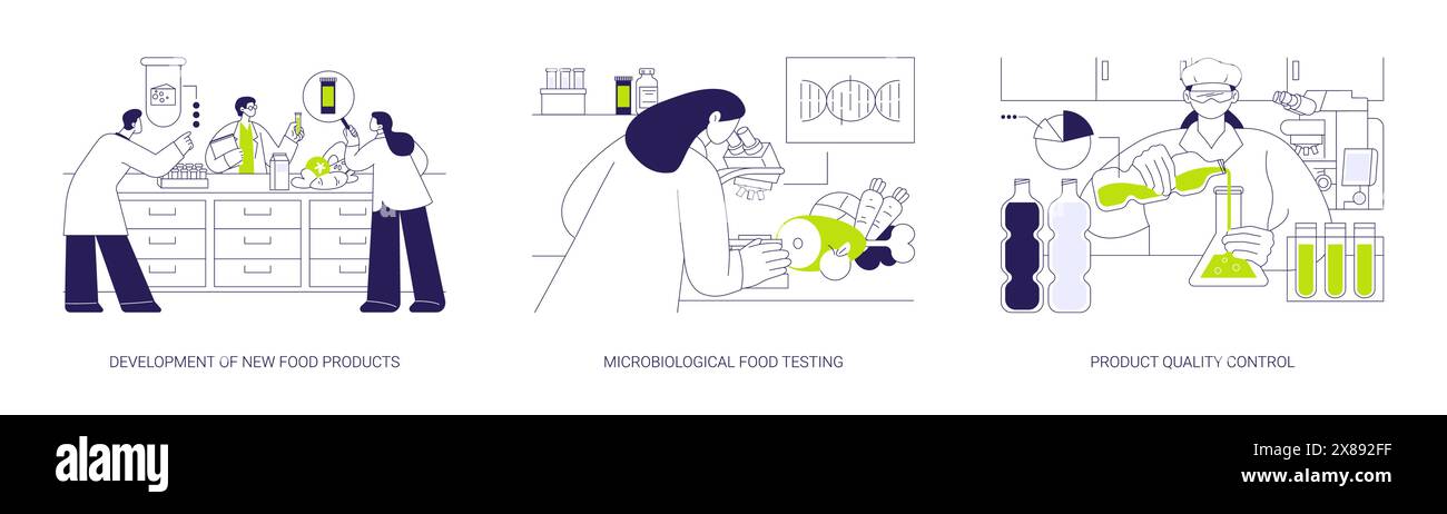 Food engineering abstract concept vector illustrations Stock Vector ...